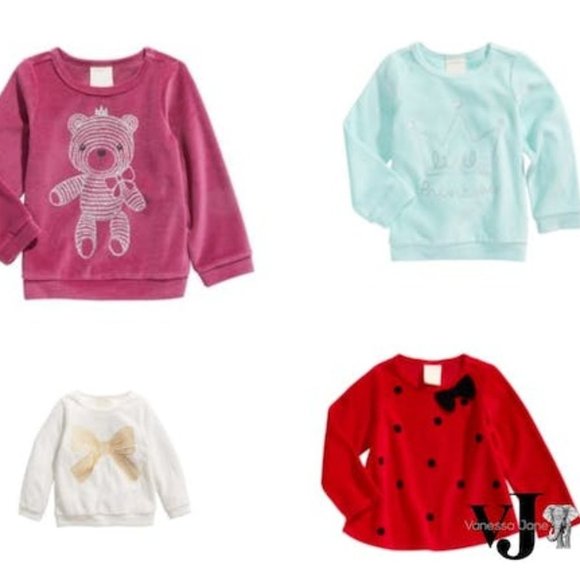 First Impressions | Shirts & Tops | First Impressions Girls Velour Top ...